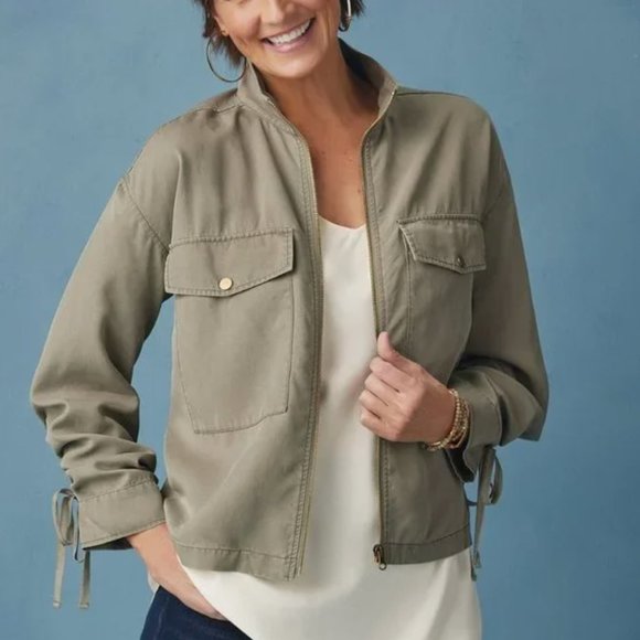 Soft Surroundings | Jackets & Coats | Soft Surroundings Tencel Ruched ...